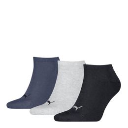 Puma Sneakersocken &raquo;UNISEX SNEAKER PLAIN 3P&laquo; 3 Paar, 3 Paar tlg. mit kleinem Logo navy/grey/nightshadow blue 35-38 35-38 Flache Zehennaht f&uuml;r...