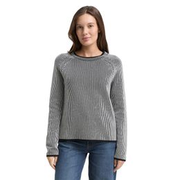 Tom Tailor Strickpullover, mit feinen Streifen black white L L Modischer Strickpulli für Damen von Tom Tailor