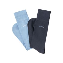 BOSS Businesssocken »2P RS Bamboo 1027« Packung, 2 Stk. tlg. mit Strickbündchen Light/Pastel Blue 455 43-46 43-46 2er Pack Socken von BOSS