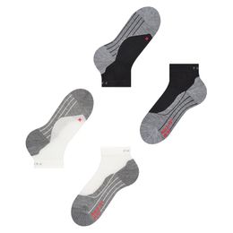 Falke Laufsocken &raquo;RU4 Endurance Short&laquo; 2er Pack, 2 Stk. tlg. mit schneller R&uuml;cktrocknung, atmungsaktiv grau-wei&szlig;-schwarz 39-41 39-41 Herrensocken...