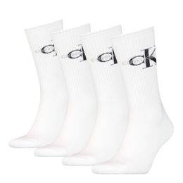 Calvin Klein Jeans Socken »CKJ MEN SOCK 4P MONOGRAM ECOM« 4 Paar, mit Logo am Schaft white 39-42 39-42 Crewsocks von Calvin Klein