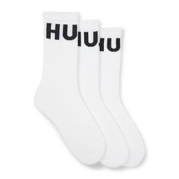 Hugo Underwear Herren HUGO Underwear Freizeitsocken &raquo;3P QS ICONIC CC 1&laquo; Packung, 3er, 3 Stk. tlg. mit HUGO Logostickerei in Kontrastfarbe wei&szlig; 43-46