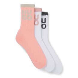 Hugo Underwear Damen HUGO Underwear Freizeitsocken &raquo;3P QS SHINY LOG CC W&laquo; Packung, 3er Pack, 3 Paar tlg. rot 35-38