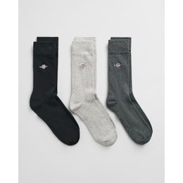Gant Freizeitsocken &raquo;SHIELD SOCKS 3-PACK&laquo; Packung, 3 Paar tlg. CHARCOAL MELANGE 43 (45) 43 (45) von Gant