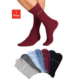 John Devin Basicsocken Packung, 7 Stk. tlg. für jeden Tag 1x schwarz, 1x marine, 1x jeans meliert, 1x hell jeans meliert, 1x anthrazit meliert, 1x...