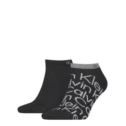 Calvin Klein Jeans Sneakersocken »CK MEN SNEAKER 2P ALL OVER PRINT« 2 Paar, All-Over-Muster, uni, Logoschriftzug, atmungsaktiv black 39-42 39-42...