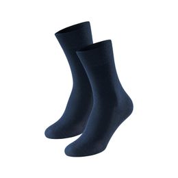 Schiesser Socken &raquo;95/5&laquo; 2er Pack, verst&auml;rkter Zehen- und Fersenbereich, Cotton-Mix, formstabil 804-Blau 43-46 43-46 Herren-Socken von Schiesser