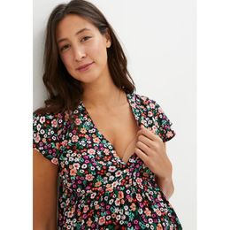 bonprix Damen bonprix Umstandstunika &raquo;Umstands- und Stillbluse aus Viskose&laquo; Umstands- und Stillbluse aus Viskose schwarz 50