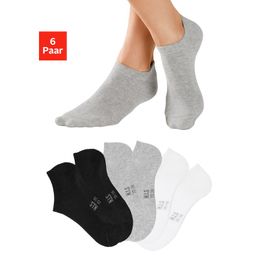 H.I.S. H.I.S Sneakersocken Packung, 6 Stk. tlg. mit besonders kurzem Schaft 2x schwarz, 2x hellgrau-meliert, 2x wei&szlig; 43-46 43-46 Bequeme Passform Dank...