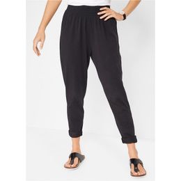bonprix Haremshose Jerseyhose aus Baumwoll-Mix schwarz 56/58 (XXXL) - N-Gr N-Gr 56/58 (XXXL) Haremshose mit locker fallender Passform f&uuml;r...