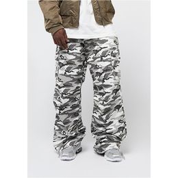 Karl Kani Cargohose &raquo;Spor t Patch Camo Cargo Pants&laquo; grey/black/offwhite M - US-Gr&ouml;&szlig;en US-Gr&ouml;&szlig;en M Praktische Cargo Hosen mit vielen Taschen fuer...