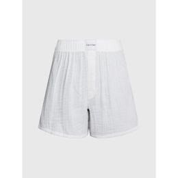 Calvin Klein Underwear Schlafshorts »BOXER SLIM« mit Markenlabel auf dem Bund WHITE M (38) - N-Gr N-Gr M (38) Pyjamashorts von CALVIN KLEIN
