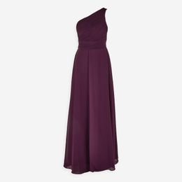 Apart Pflaumenfarbenes One-Shoulder-Maxikleid