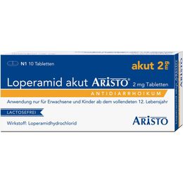Loperamid akut Aristo 2 mg Tabletten 10 St