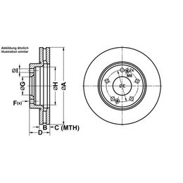 ATE Bremsscheibe vorne rechts links bel&uuml;ftet 276,0mm f&uuml;r HYUNDAI KIA 51712-3B000 51712-26000 24.0126-0126.1