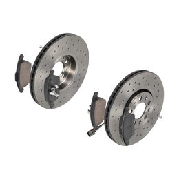 Brembo Bremsensatz-Vorderachse XTRA LINE / STANDARD SK8K0F4AJ8 Bremsensatz, Scheibenbremse vorne rechts links Gelocht/innenbel. 288mm f&uuml;r SKODA VW (SV