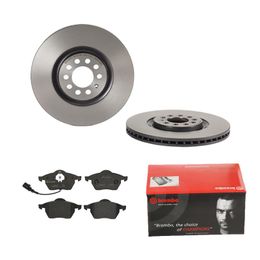 Brembo Bremsensatz-Vorderachse COATED DISC LINE / STANDARD Bremsensatz, Scheibenbremse vorne rechts links innenbel&uuml;ftet 312mm f&uuml;r SKODA VW SEAT (FAW)