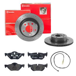 Brembo Bremsensatz-Hinterachse XTRA LINE SK8K0F8CH1 Bremsensatz, Scheibenbremse hinten rechts links Gelocht/innenbel. 300mm f&uuml;r BMW 34216855007 342167