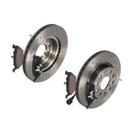 Brembo Bremsensatz-Vorderachse XTRA LINE / STANDARD SK8K0F6PE9 Bremsensatz, Scheibenbremse vorne rechts links Gelocht/innenbel. 280mm f&uuml;r SKODA VW (SV