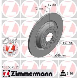 Zimmermann Bremsscheibe 400.5545.20 hinten rechts links voll 320mm f&uuml;r MERCEDES-BENZ A247423031207 2474230312 A2474230312