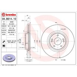 Brembo Bremsensatz-Vorn und hinten SG00000EXD Bremsensatz, Scheibenbremse vorne rechts links innenbel&uuml;ftet 321mm f&uuml;r HYUNDAI KIA S58411C5700 58101C5A7