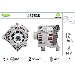 Valeo Generator REMANUFACTURED PREMIUM 14V 150A f&uuml;r ALPINA BMW 12317802927 7802927 7797519 437538