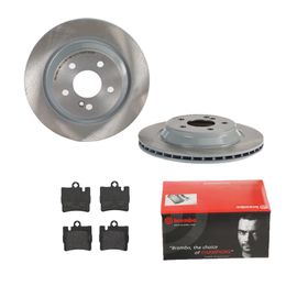 Brembo Bremsensatz, Scheibenbremse Bremsensatz-Hinterachse COATED DISC LINE / STANDARD ijdtidjej8 Hinterachse innenbel&uuml;ftet 300mm 22mm f&uuml;r MERCEDES-BE