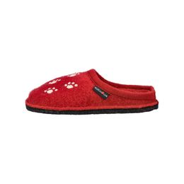Haflinger Hausschuh Damen Gr&ouml;&szlig;e 38 rot / wei&szlig;
