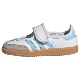 adidas originals Ballerina 'Samba' M&auml;dchen Gr&ouml;&szlig;e 25 himmelblau / schlammfarben / wei&szlig;