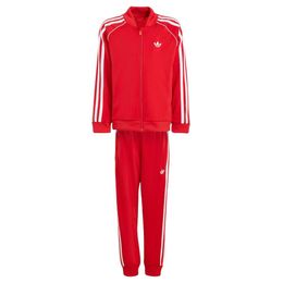 adidas originals Jogginganzug Jungen Größe 128 rot / weiß