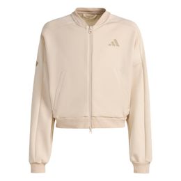 adidas Sportswear Athletic Zip-Up Hoodie 'Future Icons' girl Beige size 116