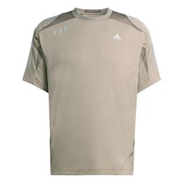 adidas originals T-Shirt 'F50' Herren Gr&ouml;&szlig;e L khaki / silber / wei&szlig;