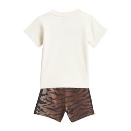 adidas originals Set 'AOP SHORT TEE' Jungen Gr&ouml;&szlig;e 68 braun / schoko / naturwei&szlig;