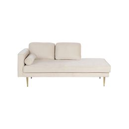 Beliani Chaiselongue MIRAMAS in Beige/Gold - (W) 171 x (H) 63 x (L) 79 cm | Gr.: onesize
