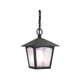 Licht-Erlebnisse Außen Pendelleuchte (B)18.5 x (L)18.5 x (T)40 cm in Schwarz | Gr.: onesize