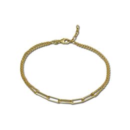 925 Silber vergoldet (Gelbgold 333) Damen SilberDream Armband Fantasie ca. 19cm | Gr.: onesize