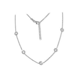 925 Sterling Silber Damen SilberDream Halsketten Bl&uuml;mchen ca. 44cm - 47cm | Gr.: onesize
