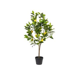 Beliani Kunstpflanze LEMON TREE in Grün/Schwarz - (W) 45 x (H) 105 x (L) 45 cm | Gr.: onesize