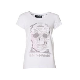 Roberto Geissini Diamond Skull T-Shirt Wei&szlig; | Gr.: M