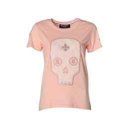 Roberto Geissini Summer Skull T-Shirt Rosa | Gr.: XXL