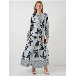 Bigdart Kleid Damen Gr&ouml;&szlig;e 38 creme / navy / pastellblau Winterkleid