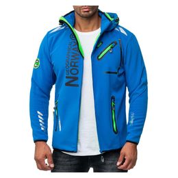 Geographical Norway Herren Regular Fit Softshelljacke in Blue | Gr.: S