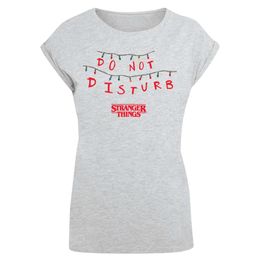 F4NT4STIC T-Shirt Stranger Things Do Not Disturb in grau meliert | Gr.: 4XL
