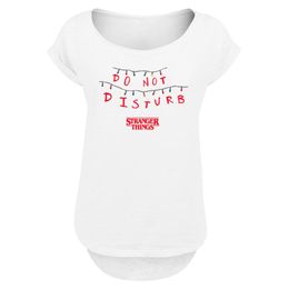 F4NT4STIC Long Cut T-Shirt Stranger Things Do Not Disturb Netflix TV Series in wei&szlig; | Gr.: XL
