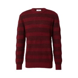 DAN FOX APPAREL Pullover 'Joost' Herren Gr&ouml;&szlig;e M bordeaux / schwarz