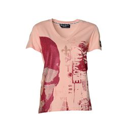 Roberto Geissini Half Skull T-Shirt Rosa | Gr.: XXL