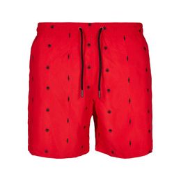 Urban Classics Badeshorts in leaf/firered/navy | Gr.: S