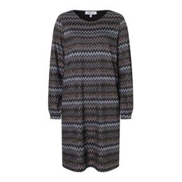 More & More More & More gemustertes, weites Shirt-Schlupfkleid in lurex zickzack | Gr.: 36