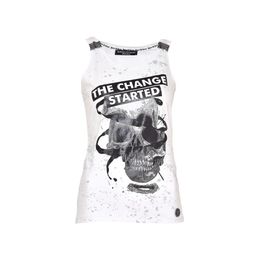 Roberto Geissini Skull The Change Top Wei&szlig; | Gr.: XXL