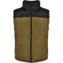Urban Classics Steppweste in Schwarz/ Khaki | Gr.: S